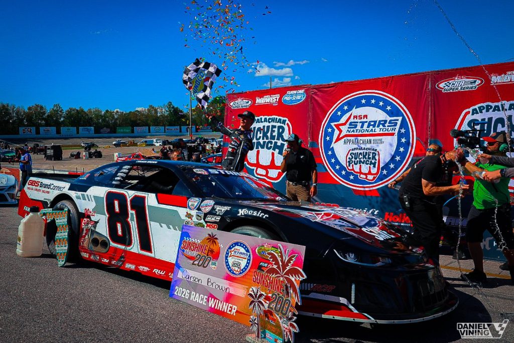 Carson Brown overcomes restart gamesmanship to win ASA Pensacola ...